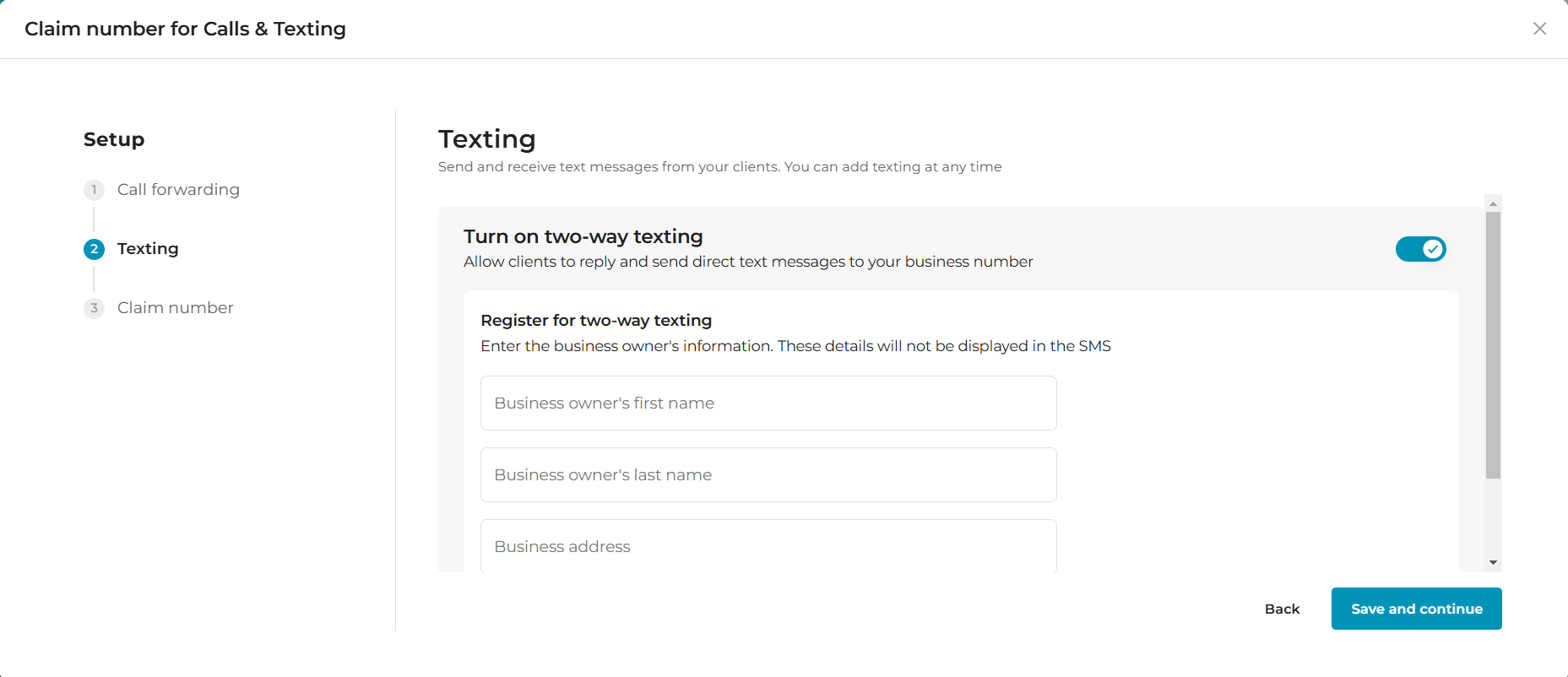 Enable Two‑Way Texting and Toll‑Free Calls with the Calls & Texting App ...